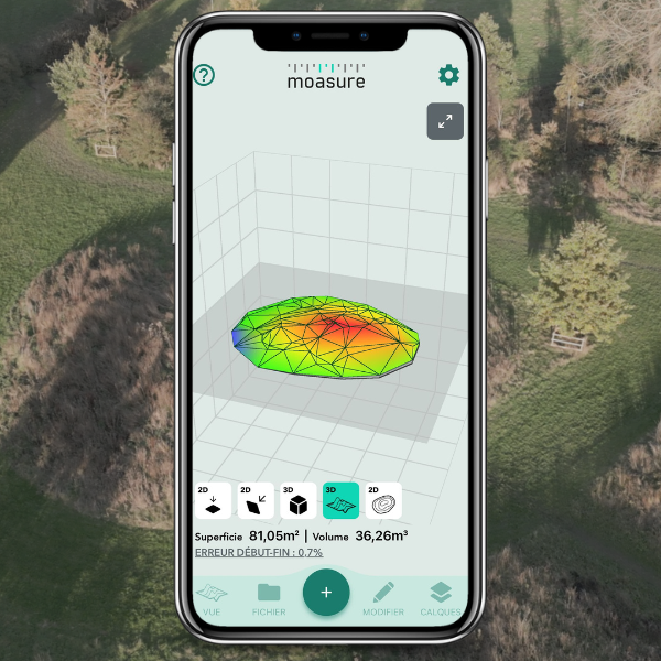 Cartographie de terrain 3D & calcul du volume – Moasure France